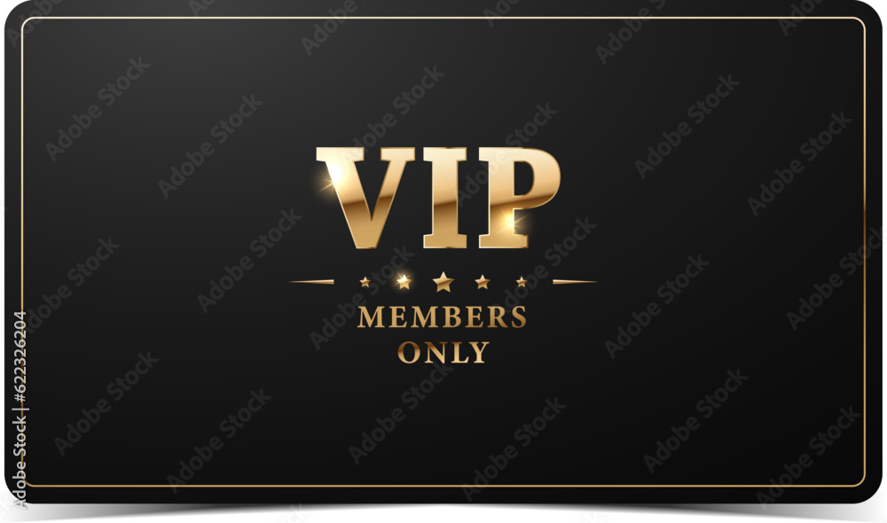 Premium VIP Card. Black and gold luxury vip business card design ...