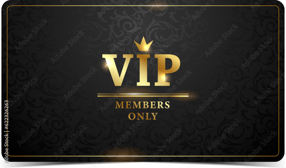 Premium VIP Card. Black and gold luxury vip business card design ...