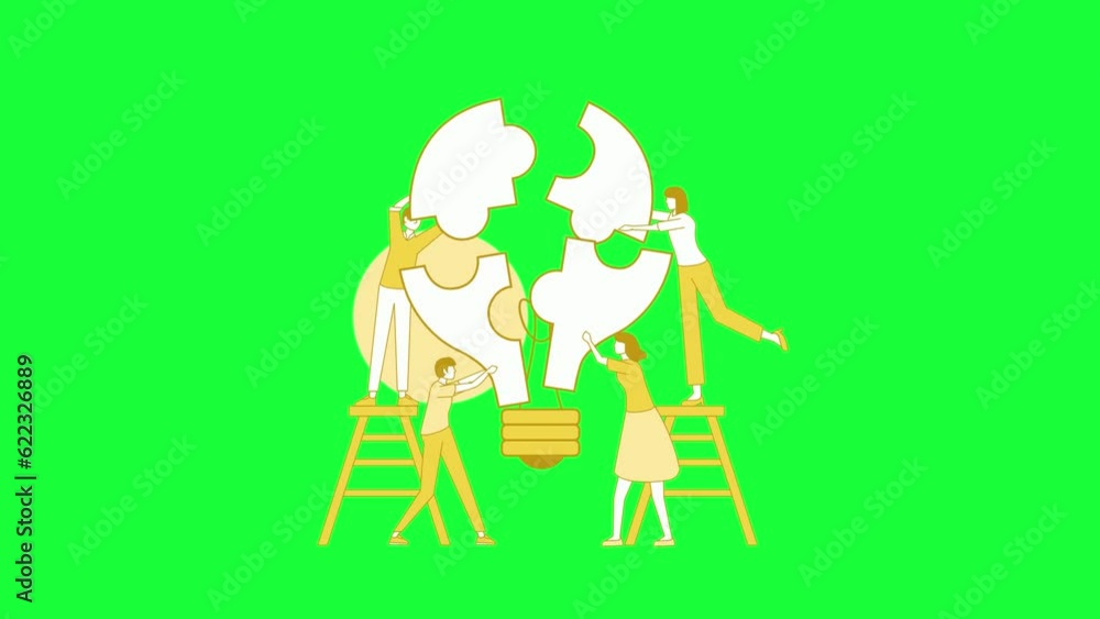 Animated Team Problem Solving icon background animated, logo symbol ...