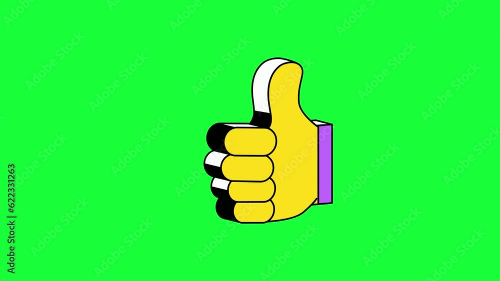 Vidéo Stock Animated Thumbs Up icon background animated, logo symbol ...