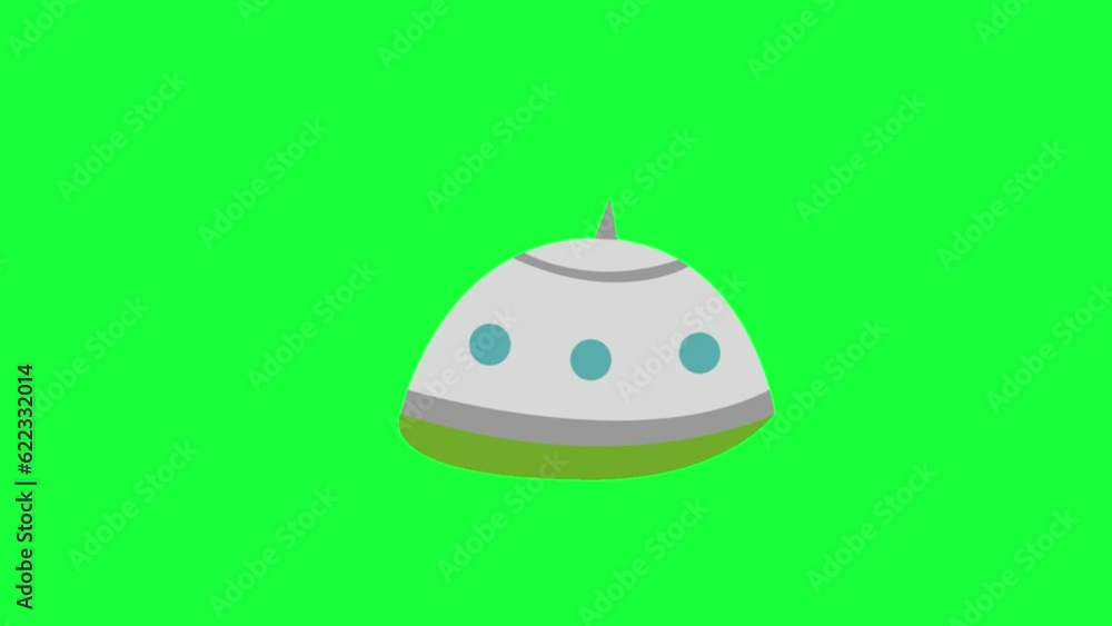 Animated UFO Turtle icon background animated, logo symbol, social media ...