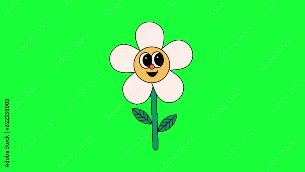 Animated white Flower Motion icon background animated, logo symbol ...
