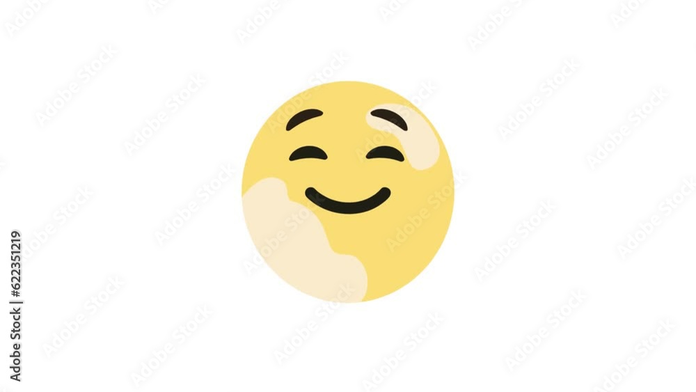 Animated happy cartoon emoji icon background animated, logo symbol ...