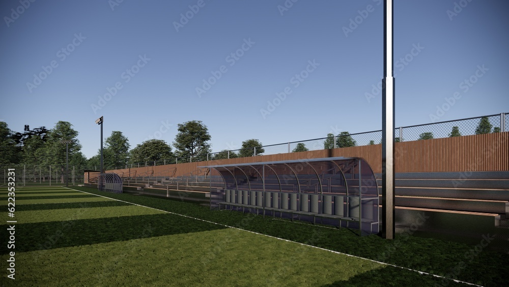 Illustration Aerial masterplan Soccer - football field training complex ...