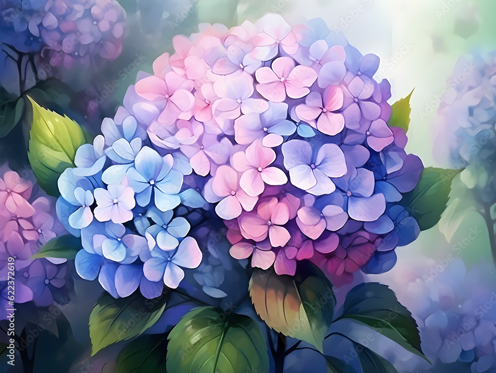 Hydrangeas are blue flowers that we often see during the rainy season ...