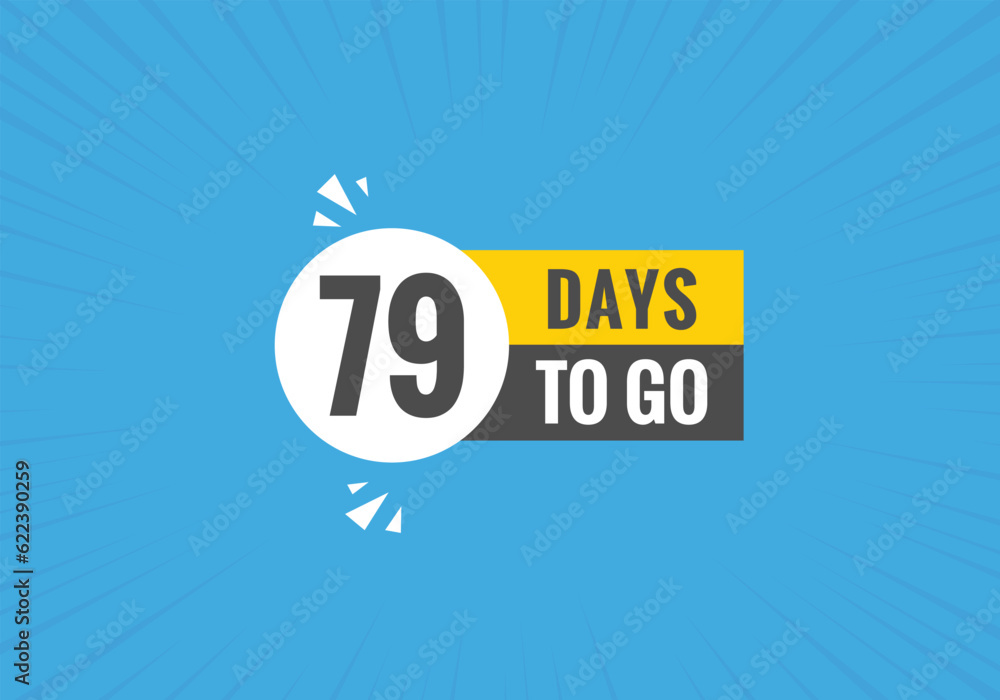 79 days to go countdown template. 79 day Countdown left days banner ...