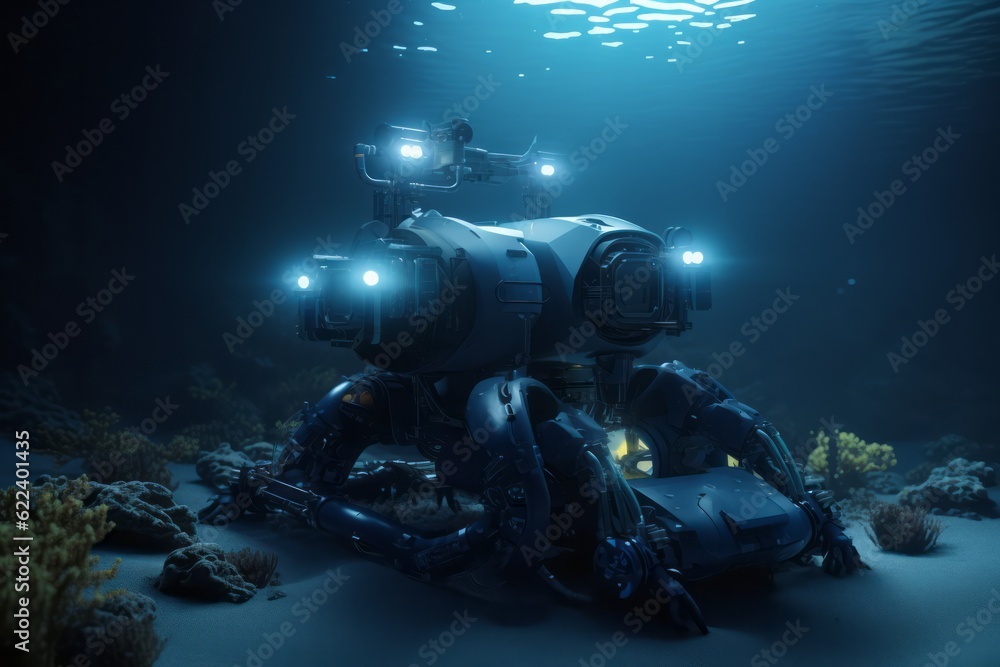 industrial submarine harvesting manganese nodule, Photographic Capture ...