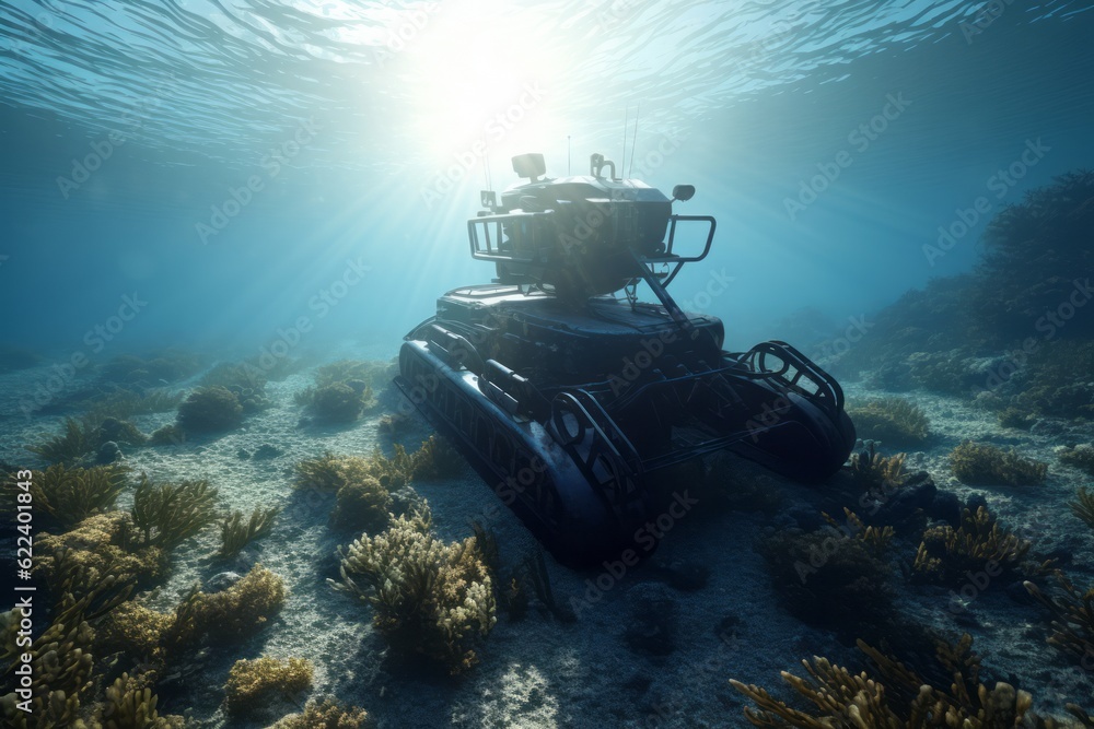 industrial submarine harvesting manganese nodule, Photographic Capture ...