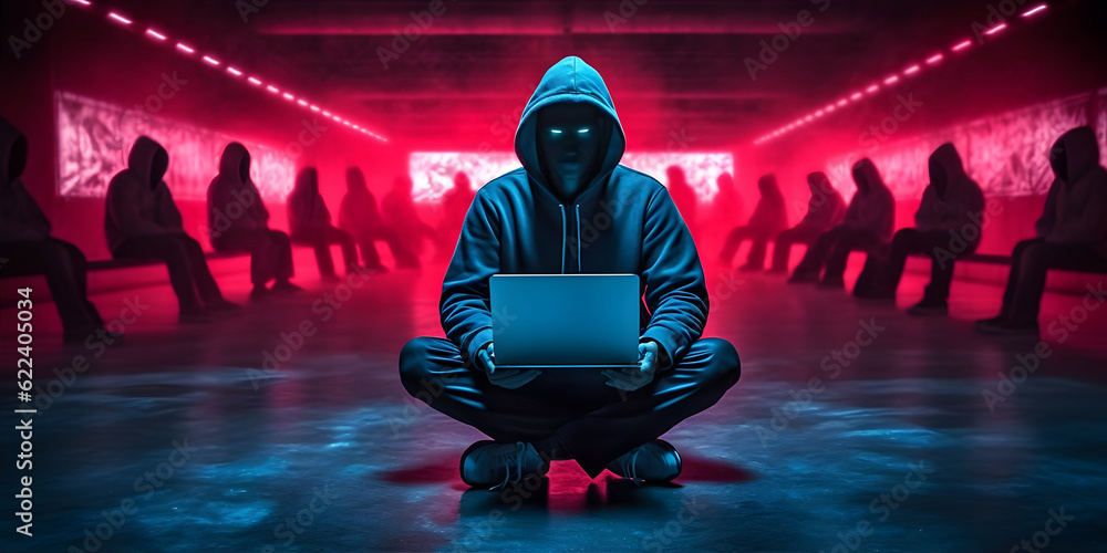 Cyberbullying, A teenager being harassed online, A dark and menacing ...