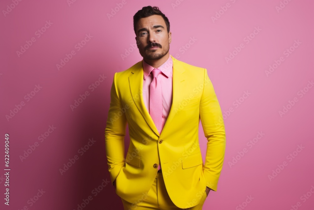 Confident handsome Caucasian stylish man professional guy male model in ...