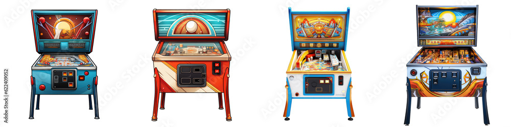 Pinball Machine clipart collection, vector, icons isolated on ...