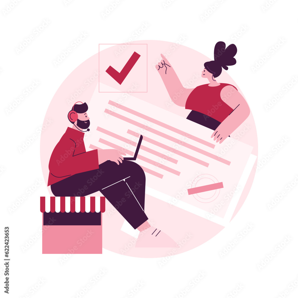 Acknowledgment received abstract concept vector illustration ...