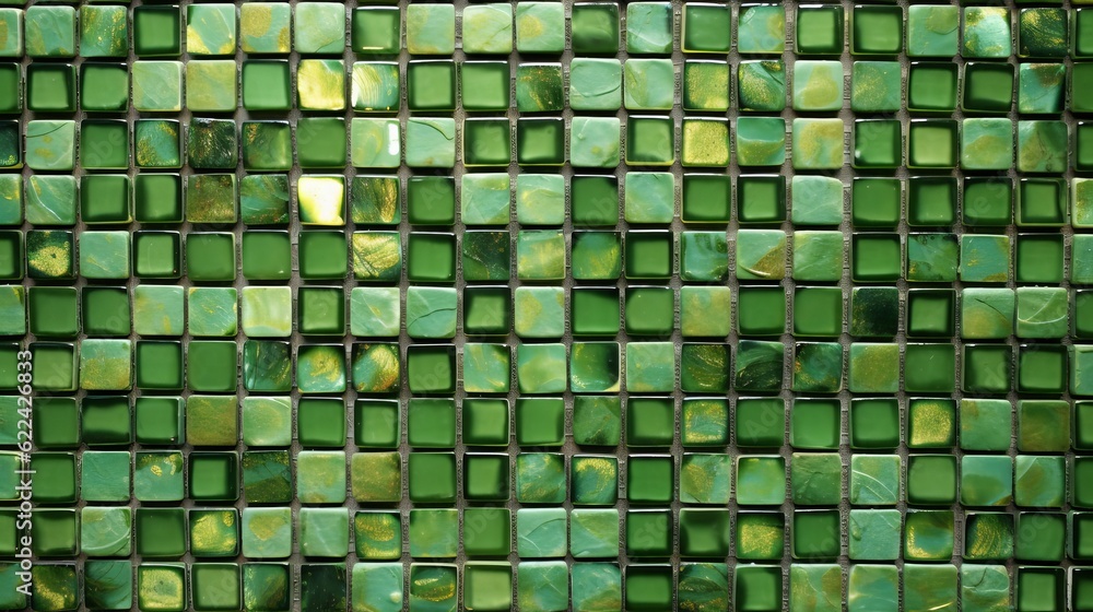 Seamless small tiles texture in different shades of green Generative AI ...