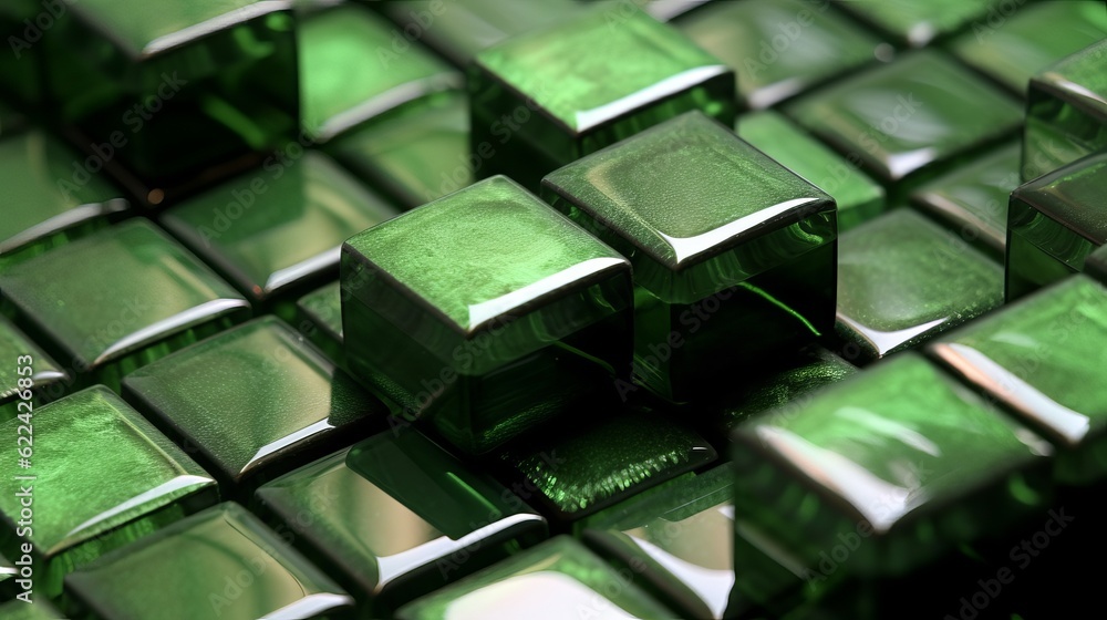 Seamless small tiles texture in different shades of green Generative AI ...