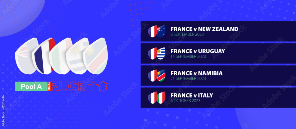 France rugby national team schedule matches in group stage of ...