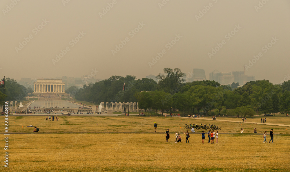 Smoke from Canadian Wildfires Covers Washington, DC. Low Air Quality ...