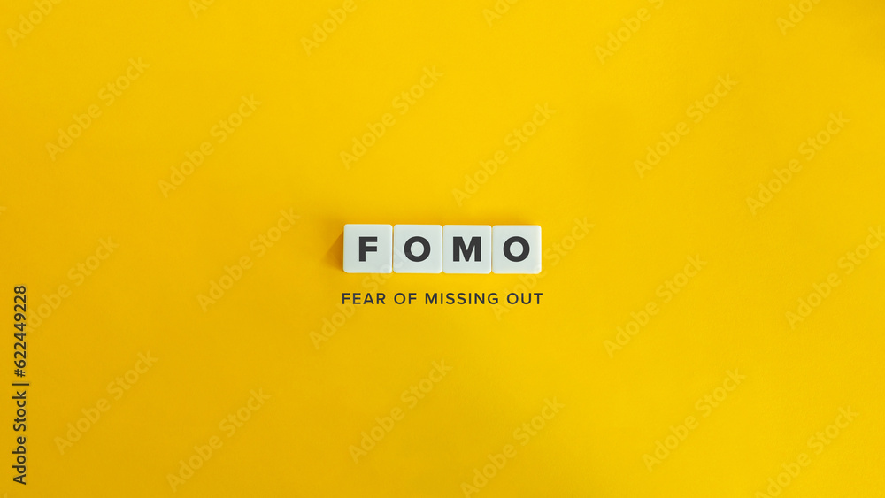 FOMO Acronym (Fear of Missing Out). Banner and Concept Image. Stock ...