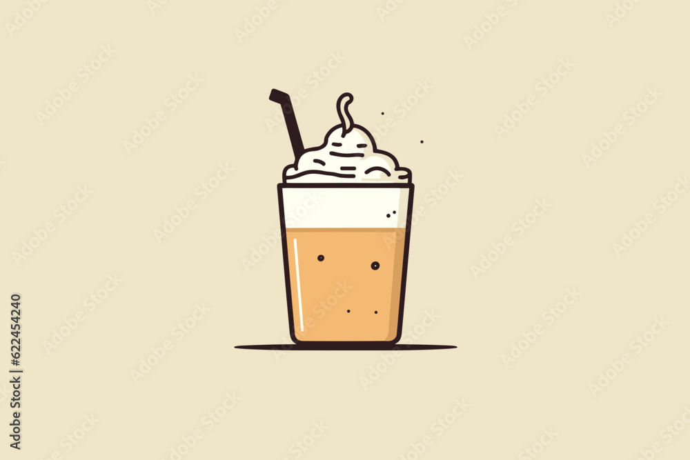 Vektorová grafika „Doodle inspired Macchiato, cartoon sticker, sketch ...