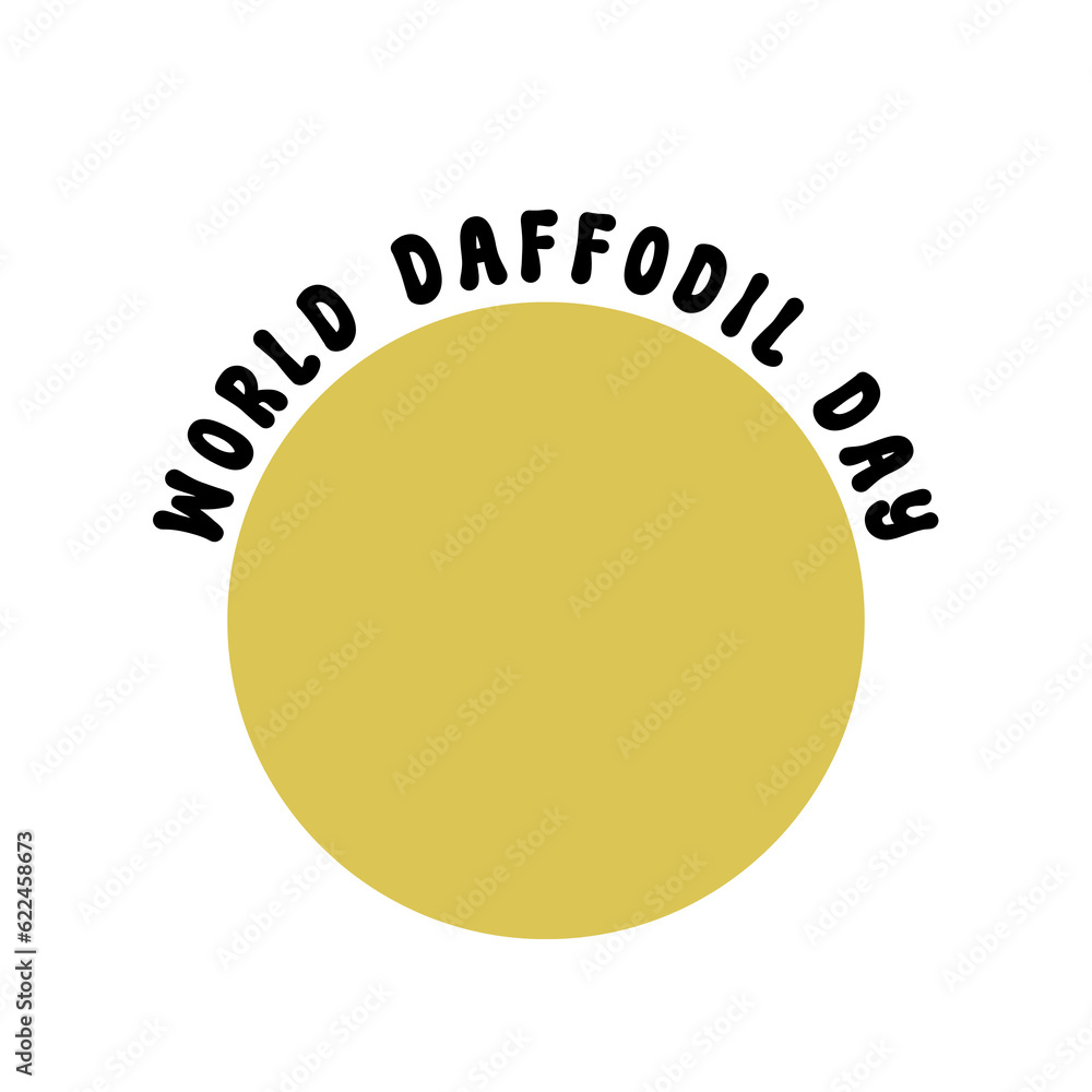 World Daffodil Day typography, Calligraphy, World Daffodil Day ...
