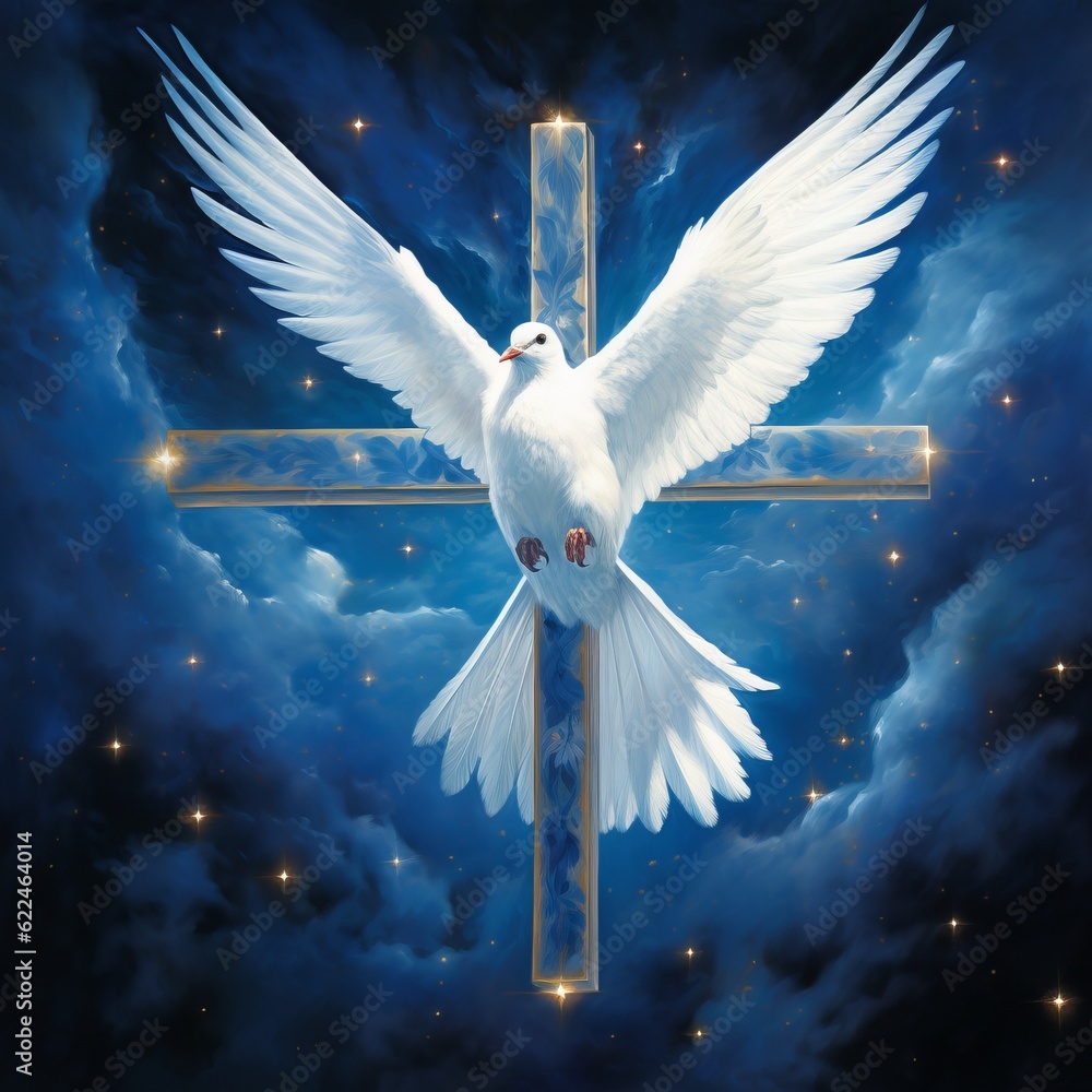 The Holy Spirit Dove Representation Stock Illustration | Adobe Stock