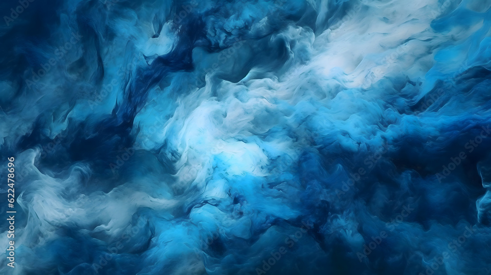Abstract blue psychedelic wallpaper, Blue smoke over black studio background Stock Illustration ...