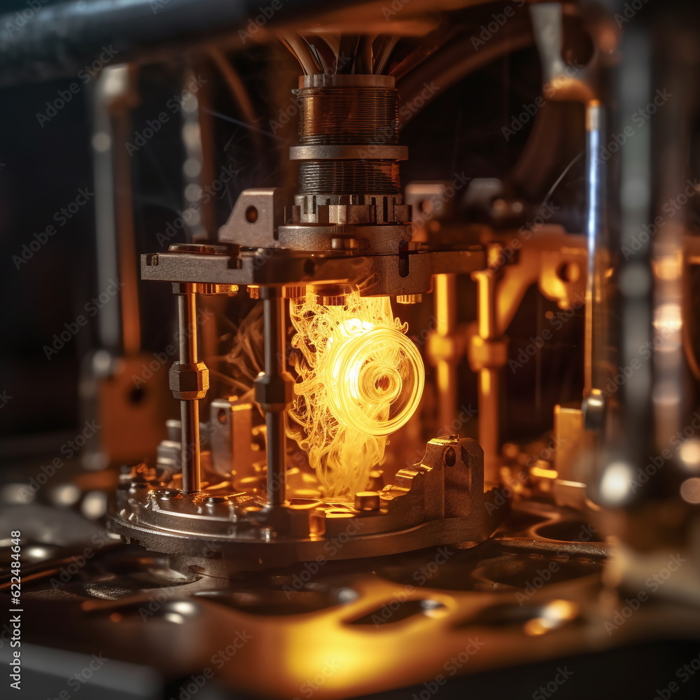 Innovative Marvel: 3D Printing Molten Lava with Futuristic Technology in a Mesmerizing Orange ...