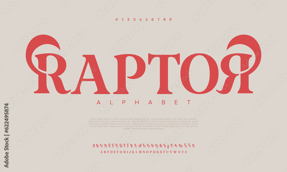 Raptor creative modern urban alphabet font. Digital abstract moslem ...
