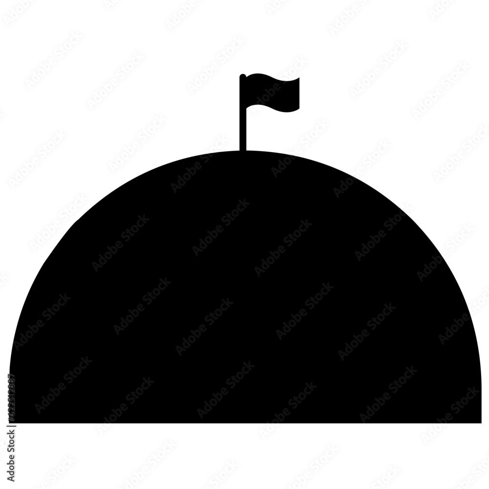 Base camp icon vector illustration. Military camp silhouette icon for ...