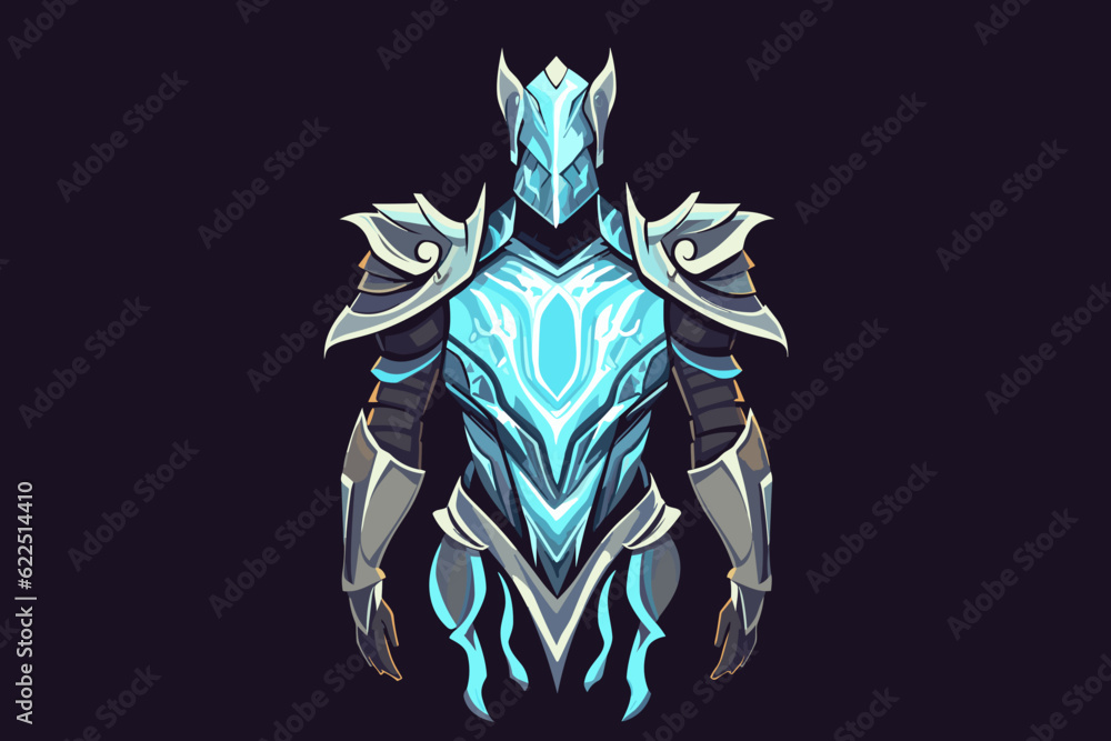 Doodle inspired Nanofiber armor, cartoon sticker, sketch, vector ...