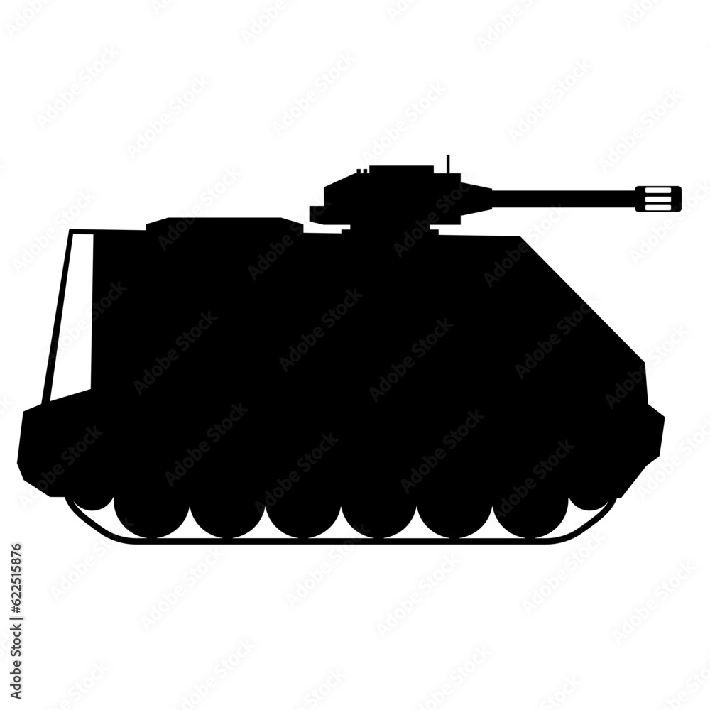 Military vehicle vector illustration. Armored personnel carrier for ...