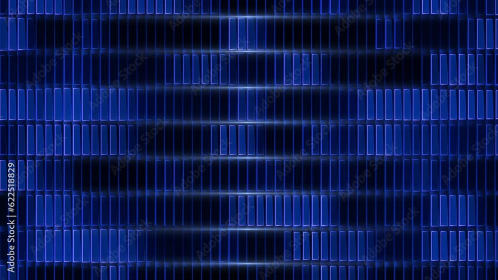 Looping abstract Blue color Rectangle animation.Screensaver. Blue light ...