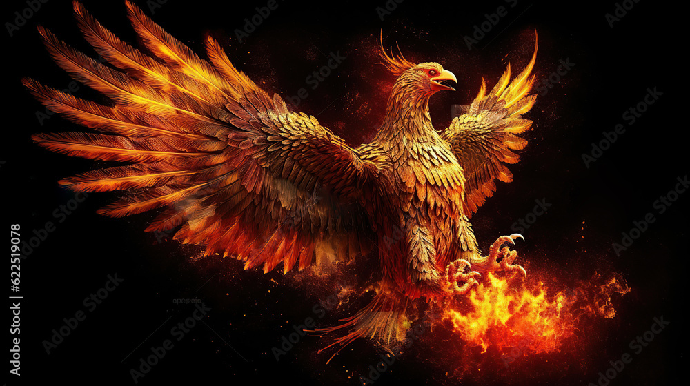 rising phoenix concept illustration Stock Illustration | Adobe Stock