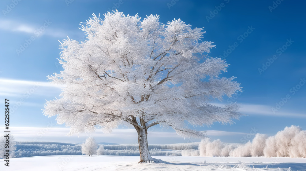 trees in the snow Stock Photo | Adobe Stock