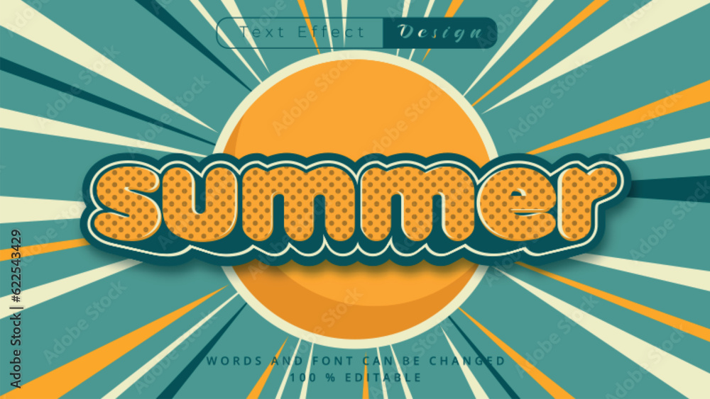 Retro vibe vintage bold 3D editable text effect. Vintage text effect ...