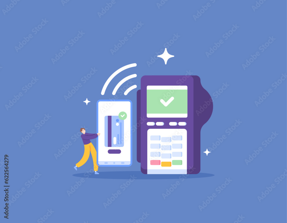 pay using EDC or Electronic Data Capture and smartphone. non-cash ...