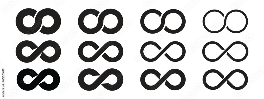 Vetor de Infinity symbol. Infinity loop icons. Vector unlimited ...