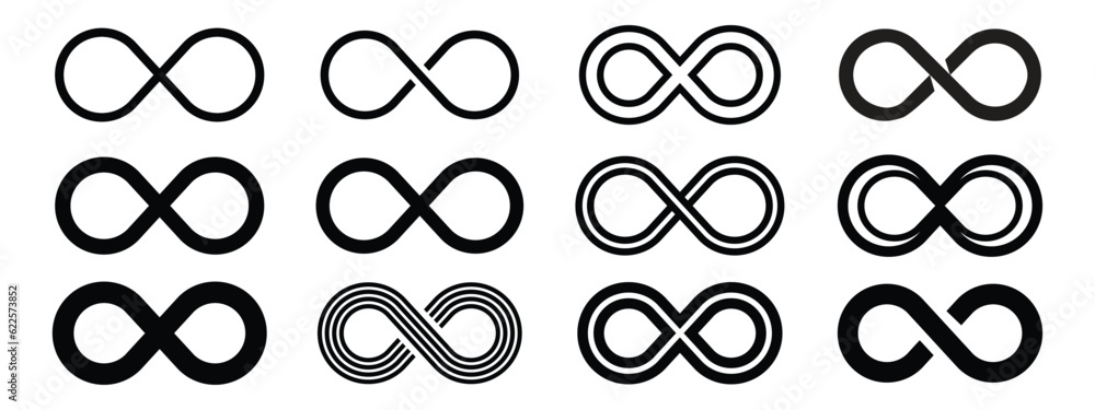 Infinity symbol. Infinity loop icons. Vector unlimited infinity ...