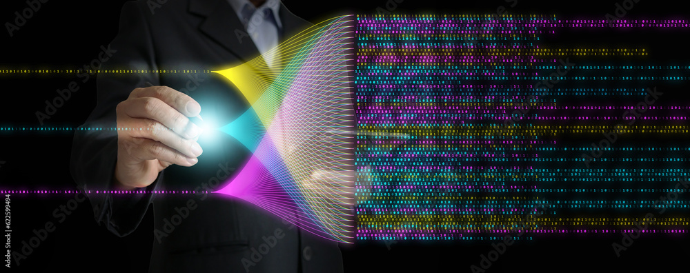Big Data And Data Science Concepts A Man Is Computing Analysing And Extracting Complex