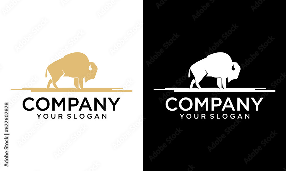 buffalo bull logo design template inspiration, vector illustration ...