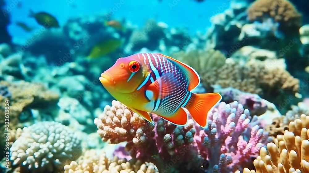 Tropical fish in the Red Sea. Egypt. Colorful coral reef with tropical ...