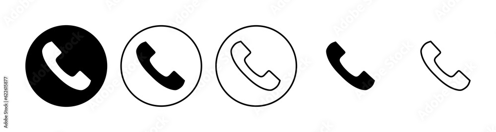 Call icon set. telephone icon vector. phone icon vector. contact us ...