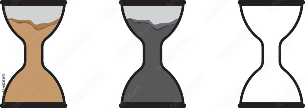 Vetor de Sand Clock Vector Illustration Icon Set. Transparent ...