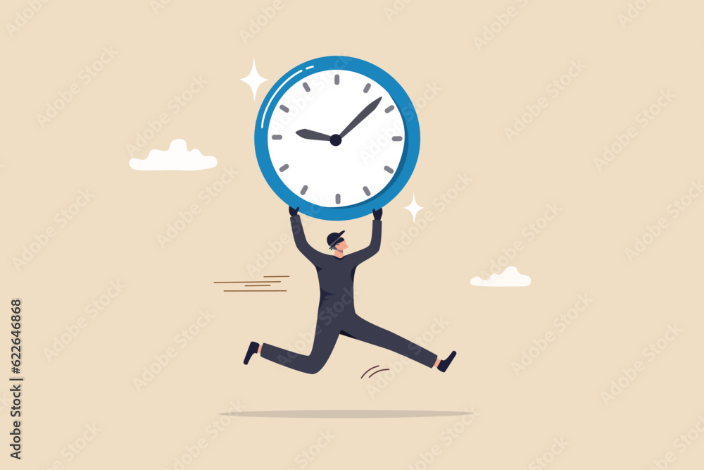 Steal time, productivity or procrastination problem, work efficiency to ...