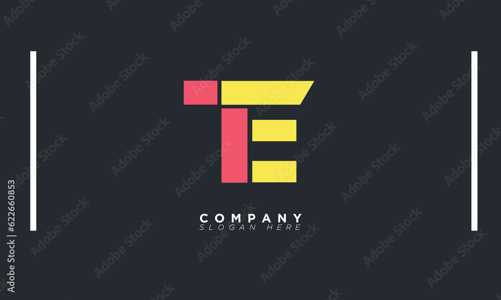 TE Alphabet letters Initials Monogram logo ET, T and E Stock Vector ...
