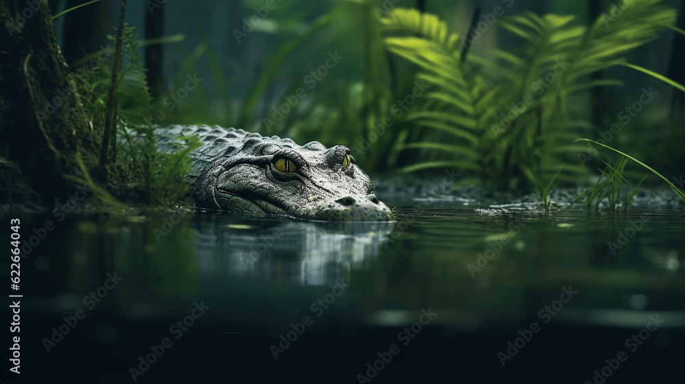 Foto de crocodile in water HD 8K wallpaper Stock Photographic Image do ...