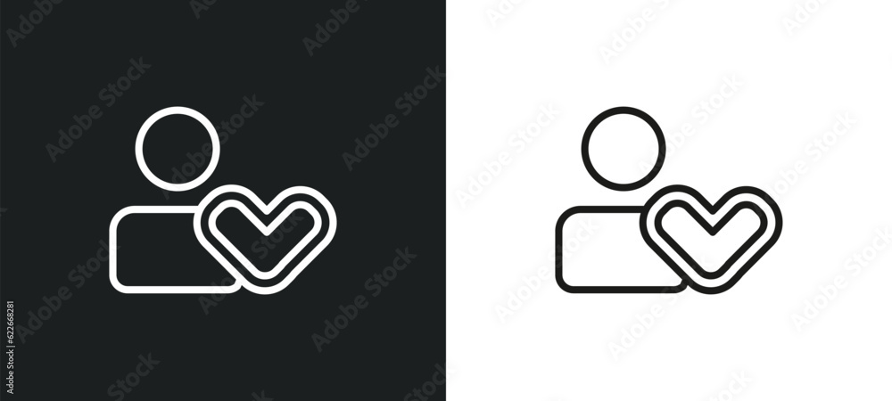 round location indicator outline icon in white and black colors. round ...