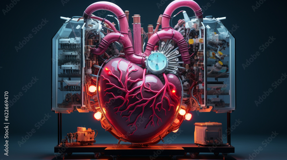 an artificial organ designed to support heart function, symbolizing ...
