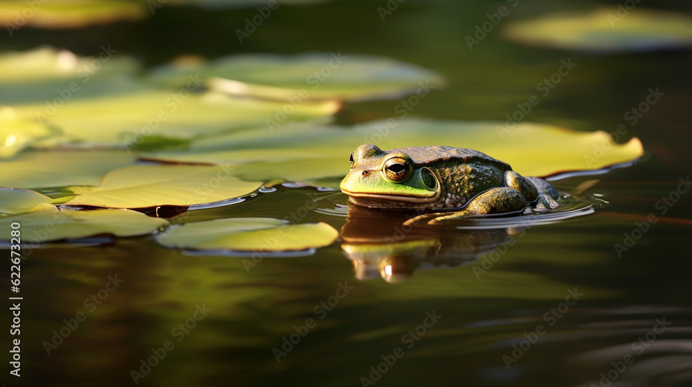 frog in the pond HD 8K wallpaper Stock Photographic Image Stock Photo ...