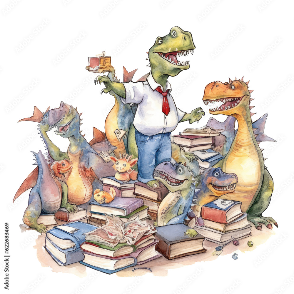 Dinosaur Classroom Where Knowledge Jurassic Learning Adventure ...