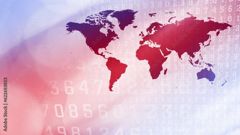 Animated numbers exploring statistics and data with motion design on a ...